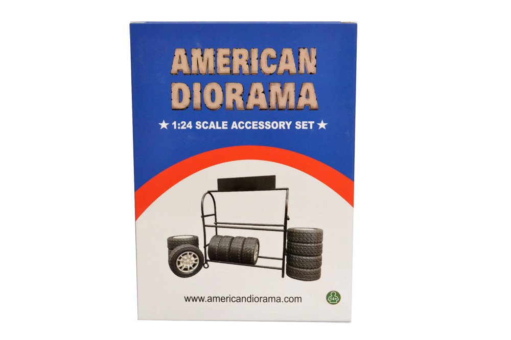Amazon.com: American Diorama Metal Tire Rack with Rims and Tires for 1/ ...