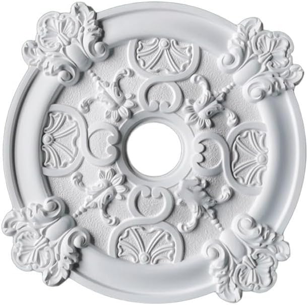 Volakebeing Round PU Ceiling Medallion 51cm Decorative Cover for Fan or ...