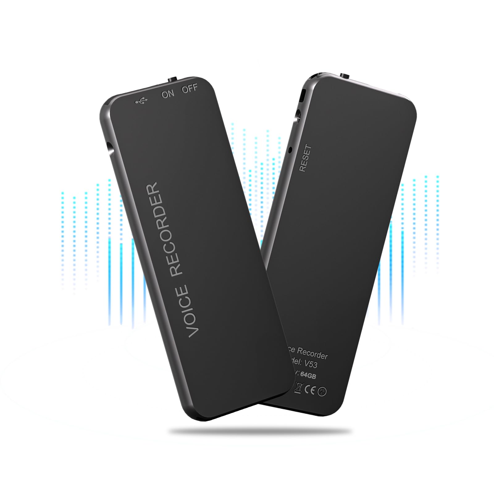 Voice Recorder, 60 Hours Long Recording Time, Vivaniir USB-C Voice ...