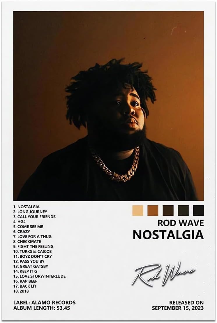 Amazon.com: Rod Wave Poster Nostalgia Album Cover Posters Signed ...