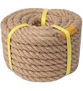 Amazon.com: Twisted Manila Rope (1.5 Inch x 50 Feet) Hemp Jute Rope ...
