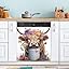 GAIREG Highlands Cow and Flowers Dishwasher Magnetic Covers ...
