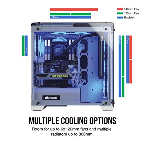Corsair CRYSTAL 570X RGB Mid-Tower Case, 3 RGB Fans, Tempered Glass ...