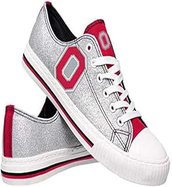 Amazon.com : FOCO Ohio State Buckeyes NCAA Womens Glitter Low Top ...