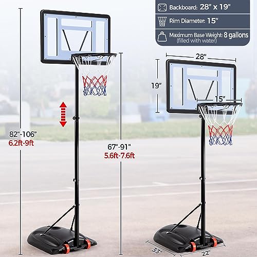 Snapklik.com : Portable Basketball Hoop System Removable Basketball ...