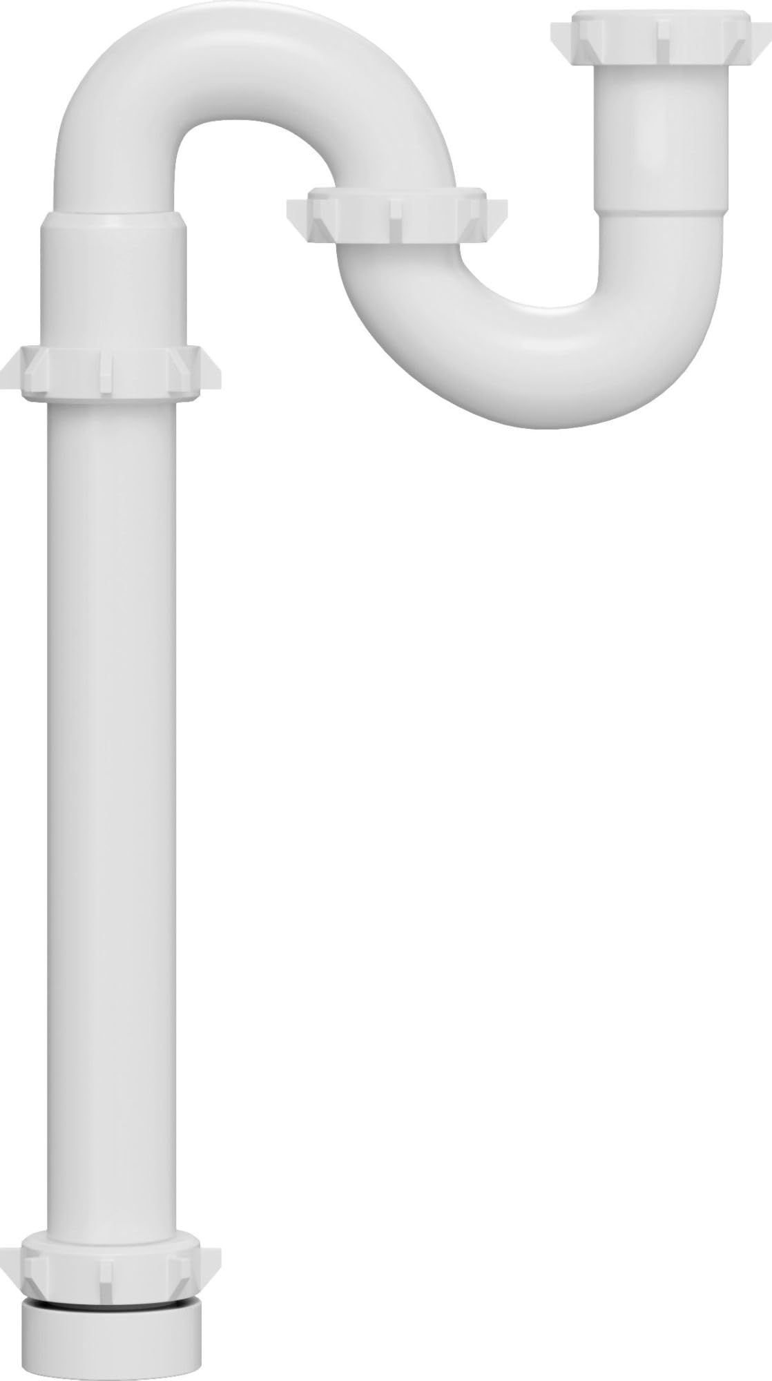 PROFLO PFSTP101 7" Plastic S-Trap with Marvel Connections (1-1/2" X 1-1 ...