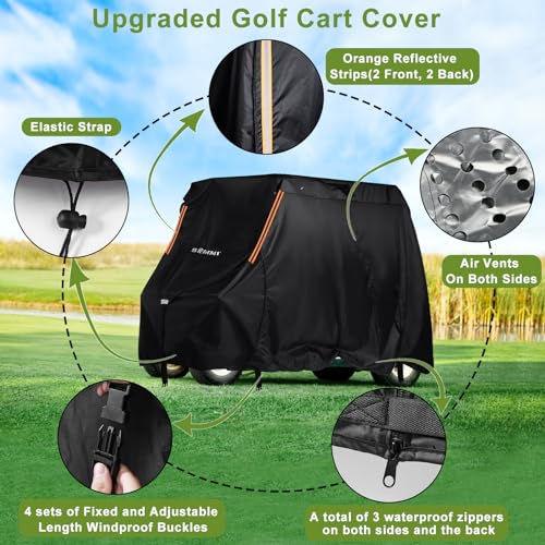 Golf Buggy Cover Waterproof,Heavy Duty 420D Oxford Universal Club Car ...