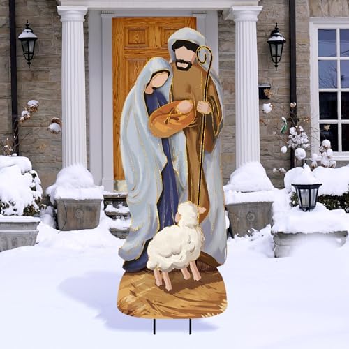 Amazon.com : 30 Inch Large Christmas Outdoor Nativity Scene for Yard ...