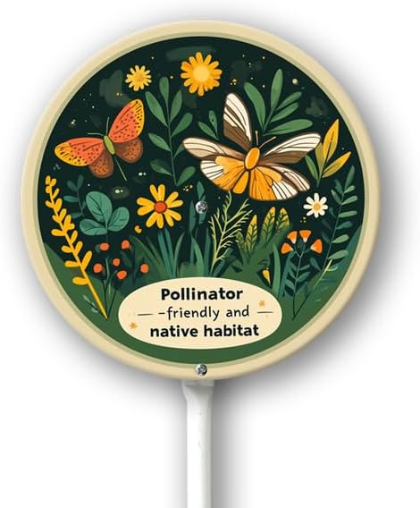 Amazon.com : Garden Signs Pollinator-Friendly And Native Habitat Sign ...
