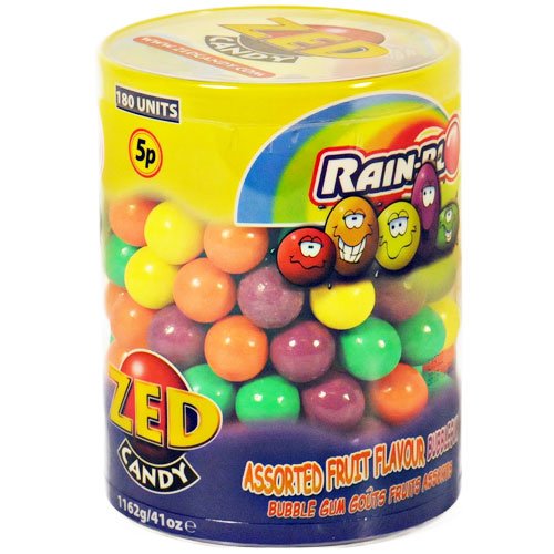 Amazon.com : Zed Gum Rain-Blo Fruit Flavoured Bubble Gum Box Of 180 ...