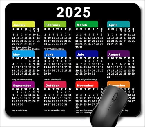 Amazon.com: Amakoo - 2025 Calendar with Holiday Mouse Pad, Gaming ...