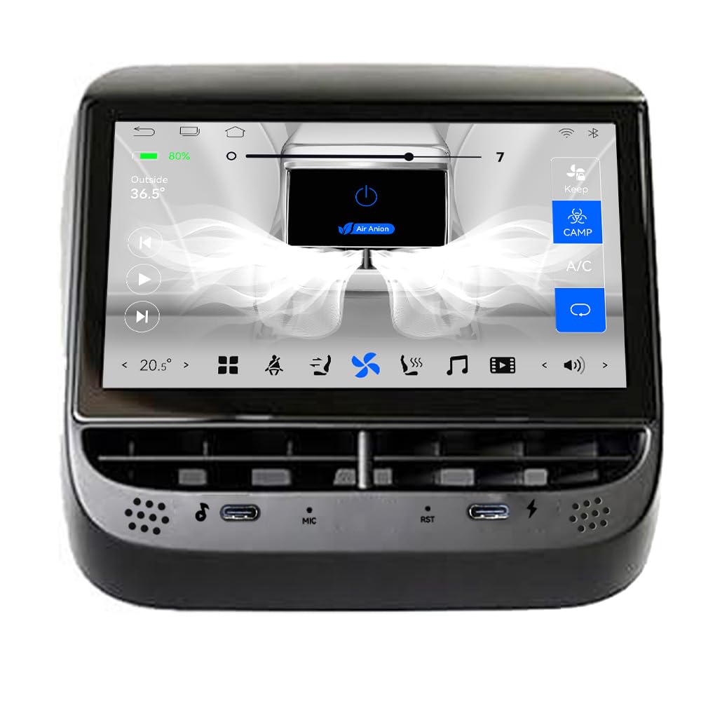 Amazon.com: aoonav 7 Inch Android 12 Rear AC Panel Climate Screen for ...