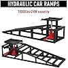 Amazon.com: 2 Pack Hydraulic Car Ramps Truck Ramps Lifts 5T 10000lbs ...