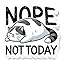 Amazon.com: (3Pcs) Nope Not Today Stickers 3'' Lazy Cat Funny ...
