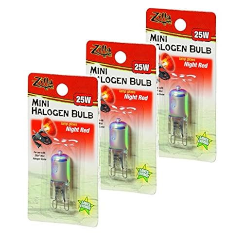 Snapklik.com : Zilla Mini Halogen Lamp Reptile Bulb, 25-watt, Night Red
