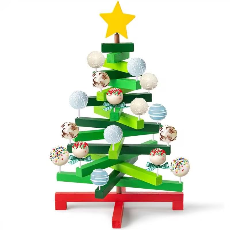 Amazon.com: B1ykin Christmas Tree Cake Pop Stand - Xmas Tree Wooden ...