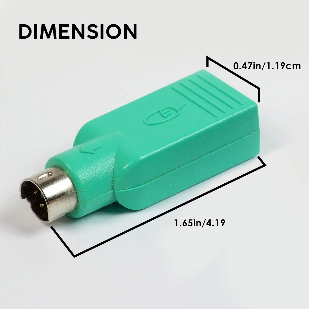 Snapklik.com : 2-Pack USB To PS/2 PS2 Adapter For Newer New USB Mouse ...