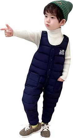 Overol con peto de nieve para bebés y niños de 1 a 5 años, marino, 3 ...