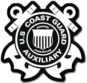 Amazon.com - Black and White US Coast Guard Auxiliary Anchors Shaped ...