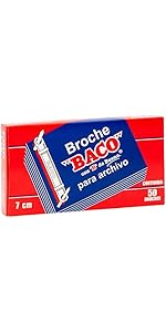 Baco | Broche Metálico Baco para Archivar Documentos - Caja con 50 ...