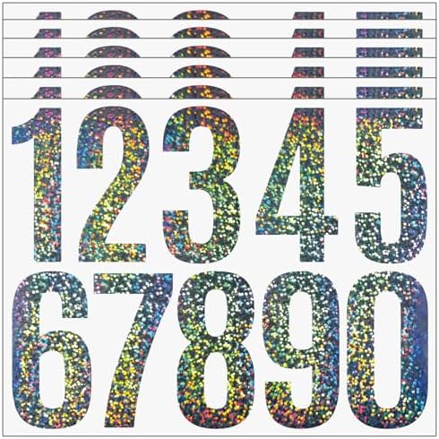 Amazon.com: Reflective Mailbox Numbers Stickers,60 PCS Self Adhesive ...