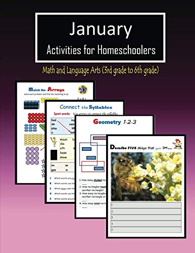 January Activities for Homeschoolers: Math and Language arts (3rd grade ...