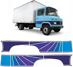 Faixa Caminhão Mb 608 Azul Escuro Adesivo Laminado - Compatível ...