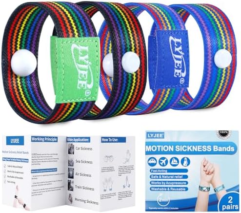 Amazon.com: LYJEE Seasickness Wristbands for Cruise Motion Sickness ...