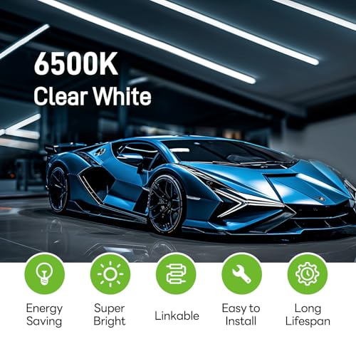 Pak 4FT LED Shop Light, 2300LM 6500K Cool White, 20W Energy-Saving ...