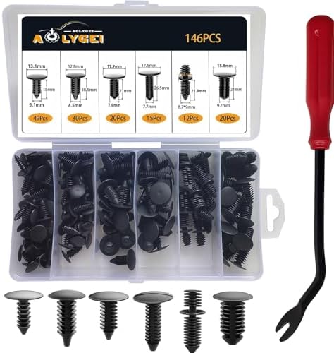 GOOACC 146PCS Nylon Bumper Shield Retainer & Double End Xmas Tree ...