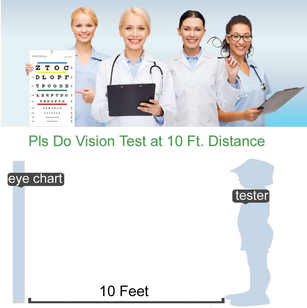 Upgraded Snellen Eye Chart for Eye Exams - 20 Feet Bahrain | Ubuy