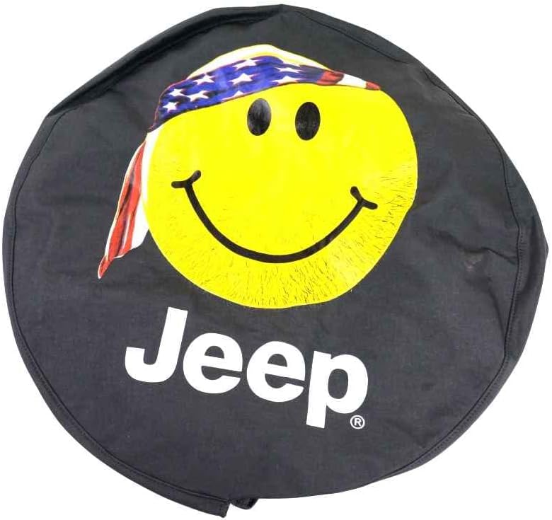Amazon.com: Mopar 82208685AD Tire Cover Smiley Face with American Flag ...
