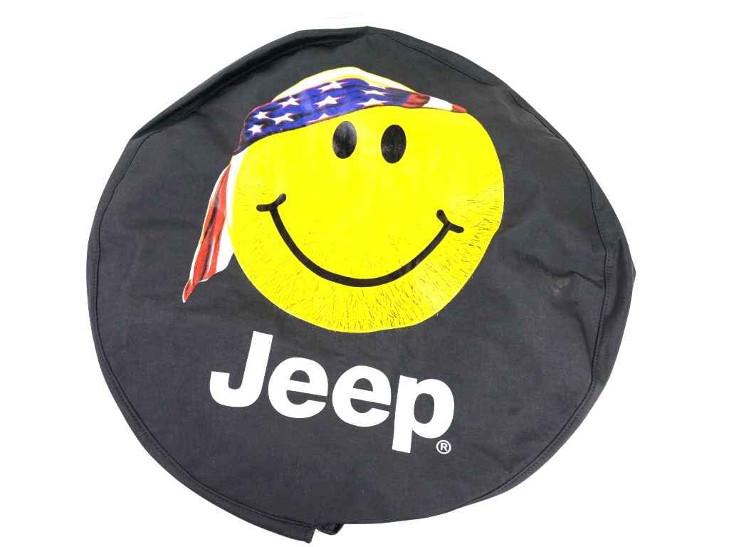 Amazon.com: Mopar 82208685AD Tire Cover Smiley Face with American Flag ...