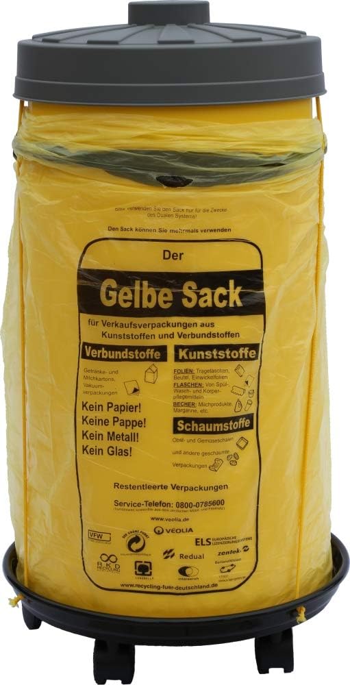UPP Müllpresse grün I Müllverdichter für Papiertonne, Bio, Gelbe Tonne ...