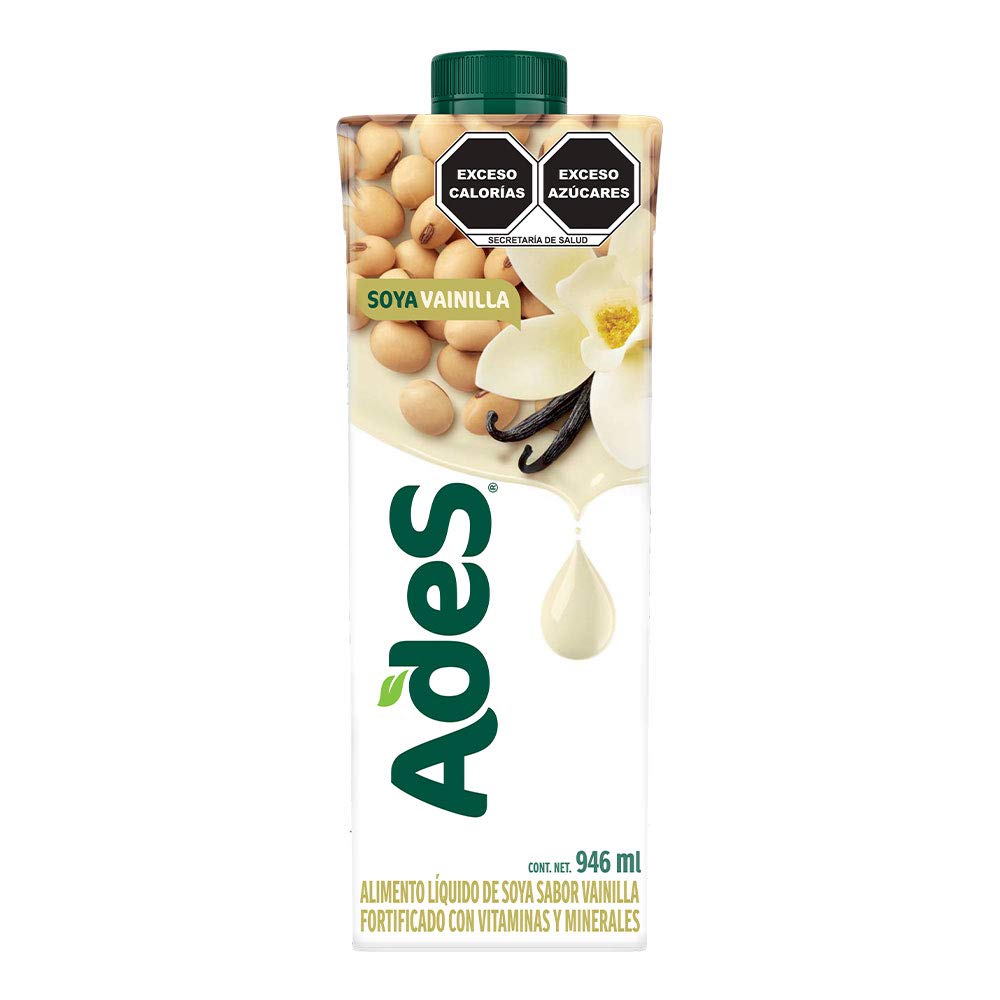 Ades Soya sabor Vainilla, 946 ml, Paquete de 12, 12443 grams, 11350 ...
