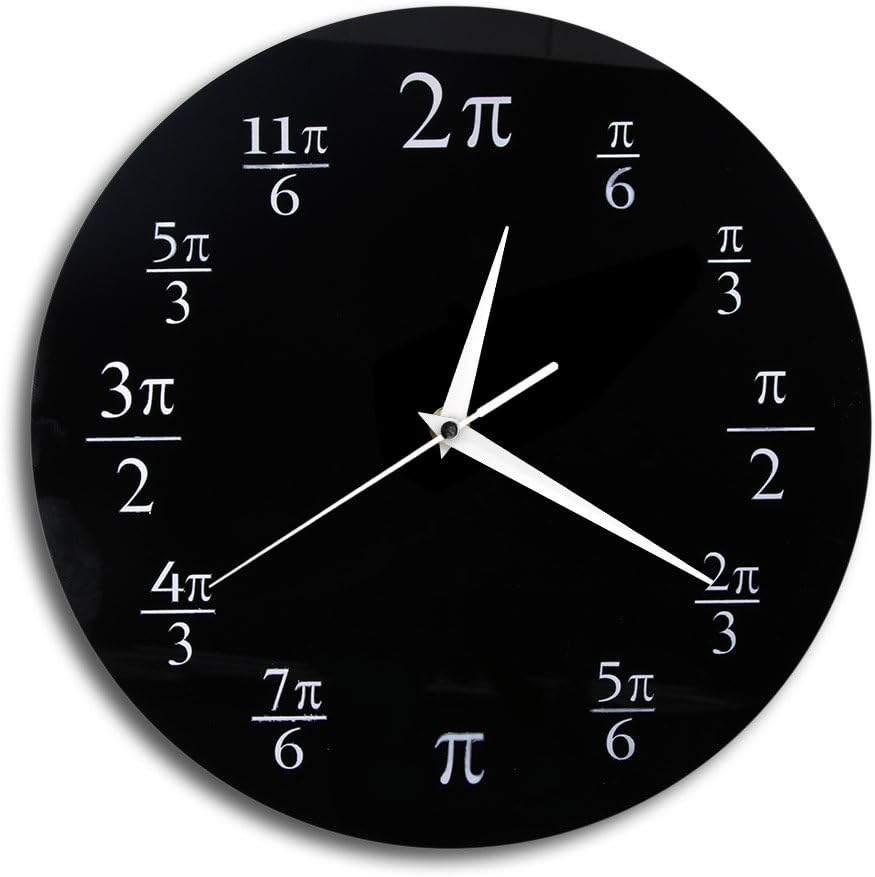 Amazon.com: The Geeky Days 3.14 Pi Wall Clock Mathematical Pi Classroom ...