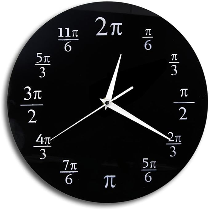 Amazon.com: The Geeky Days 3.14 Pi Wall Clock Mathematical Pi Classroom ...