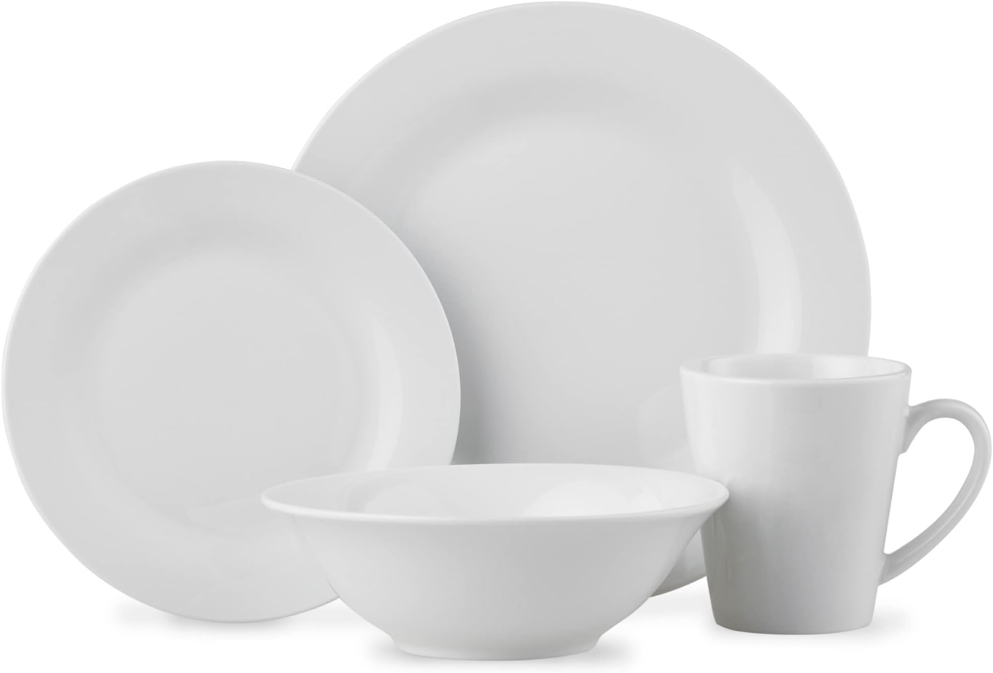 Lewis's White Arctic Plate Set (16 Piece) White Dinner Sets, 4X Large ...