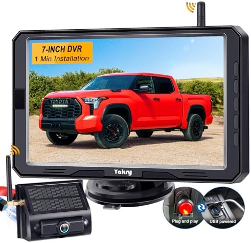 Amazon.com: Wireless Backup Camera for RV Trailer: Solar Magnetic Easy ...