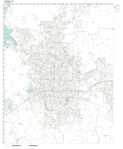 ZIP Code Wall Map of Spokane, WA ZIP Code Map Laminated: Amazon.com ...