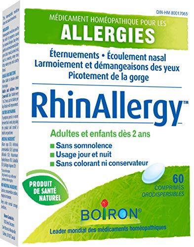 Boiron RhinAllergy 60 comprimés pour soulager les symptômes d'allergie ...
