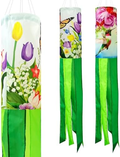 Amazon.com : THQZLH Spring Windsock - Unique Design Wind Sock - 2pcs ...