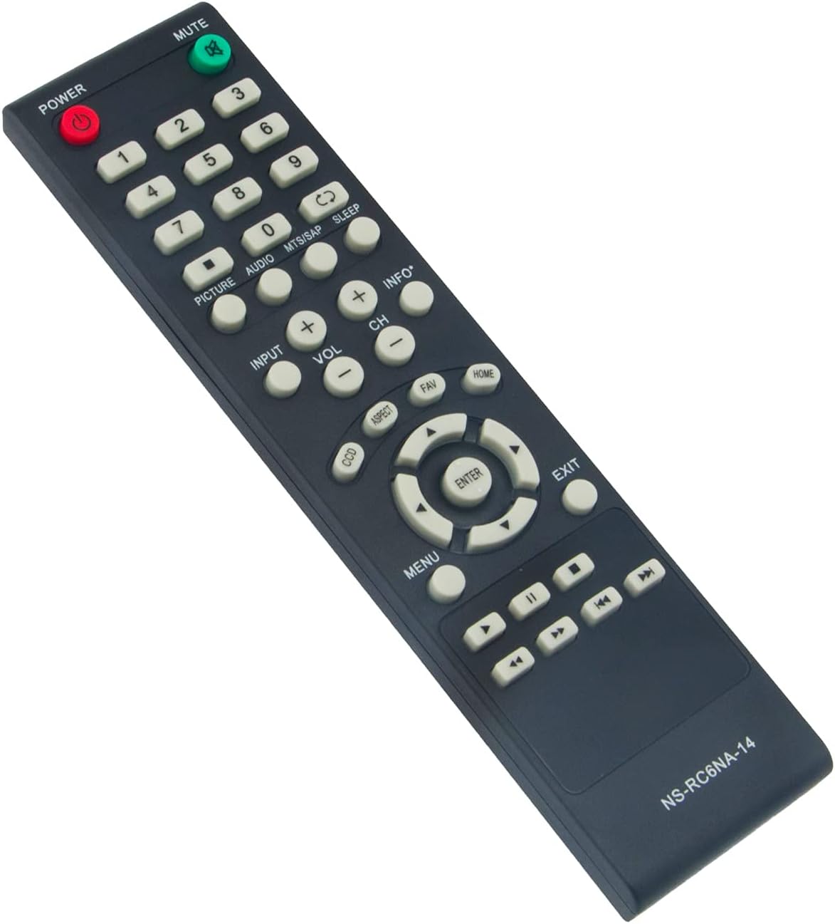 Amazon.com: NS-RC6NA-14 Replace Remote Control fit for Insignia TV NS ...