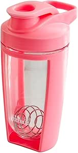 Amazon.com: Moonlight Makers Pink 16oz Protein Shaker Bottle with Steel ...
