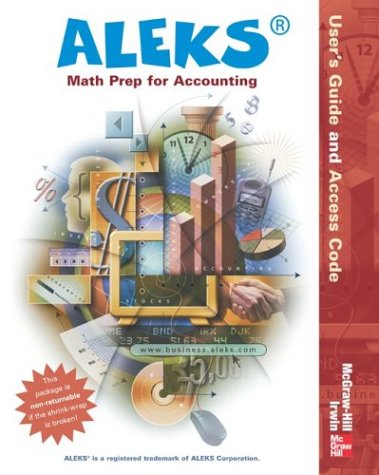 ALEKS for Math Prep for Accounting User's Guide and Access Code (Stand Alone): ALEKS Corporation ...