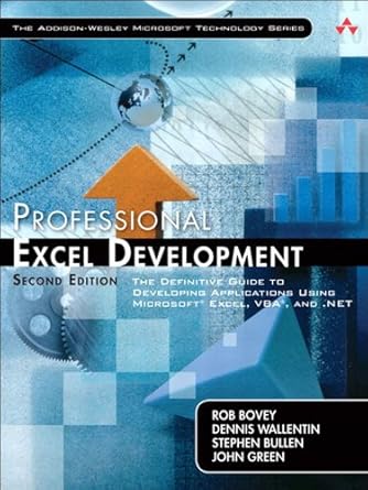 Professional Excel Development: The Definitive Guide to Developing ...