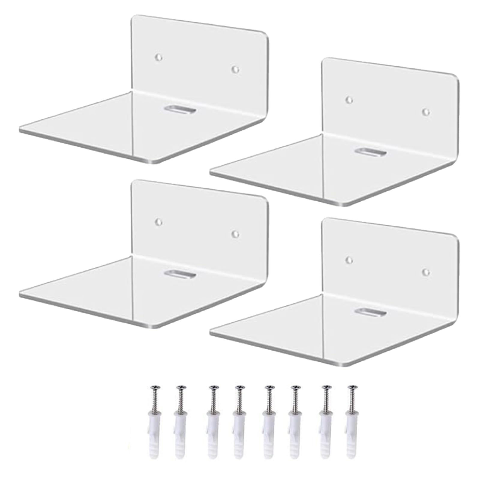 BSDYCL Acrylic Floating Wall Shelves – Small Clear Display Shelves with ...