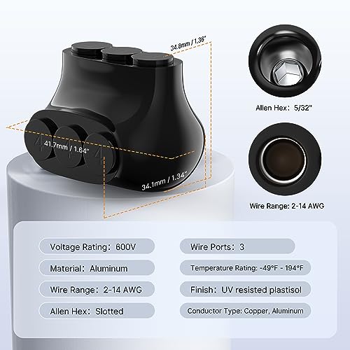 Snapklik.com : RVBOATPAT 3 Port Insulated Multi-Cable Connector 4-14 ...