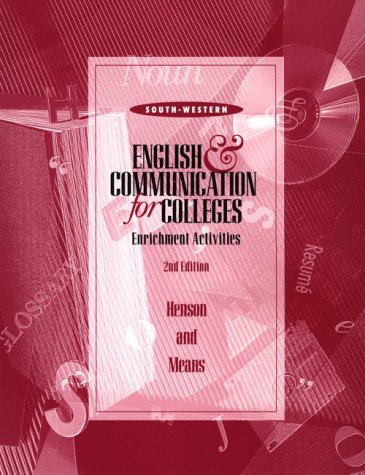 English and Communication for Colleges: Student Workbook: 9780538711395 ...