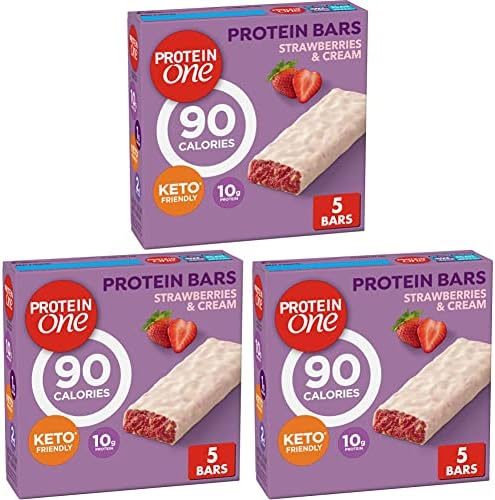 Amazon.com : Protein One 90 Calorie Strawberries & Cream Protein Bars ...
